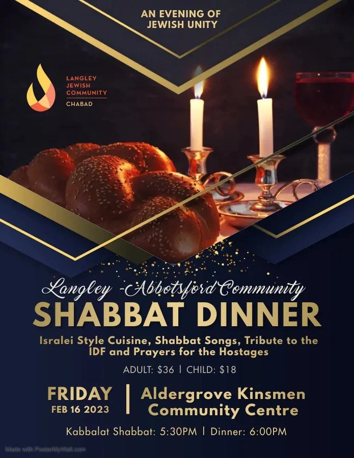 Community Shabbat Dinner — Langley Jewish Community