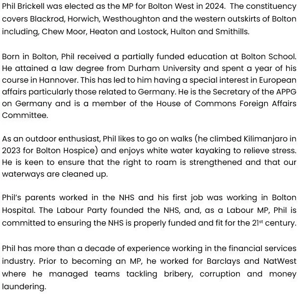 Meet the MP — Westhoughton Town Council