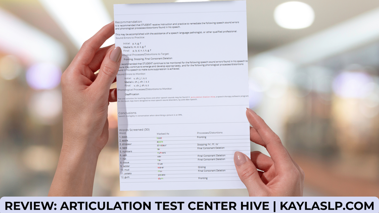 Review: Articulation Test Center Hive — Kayla SLP