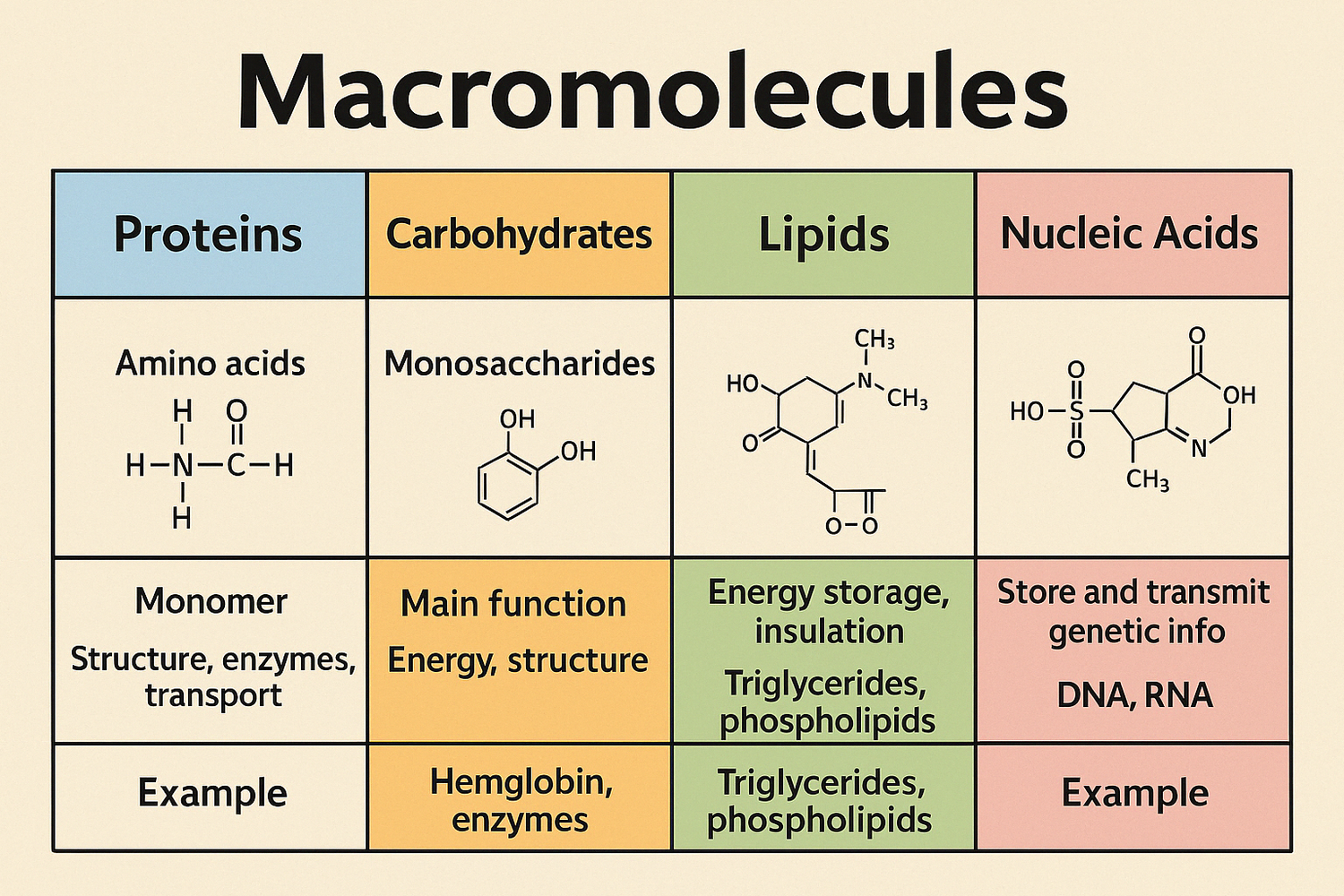 Macromolecules Made Simple – Proteins, Carbs, Lipids & Nucleic Acids ...
