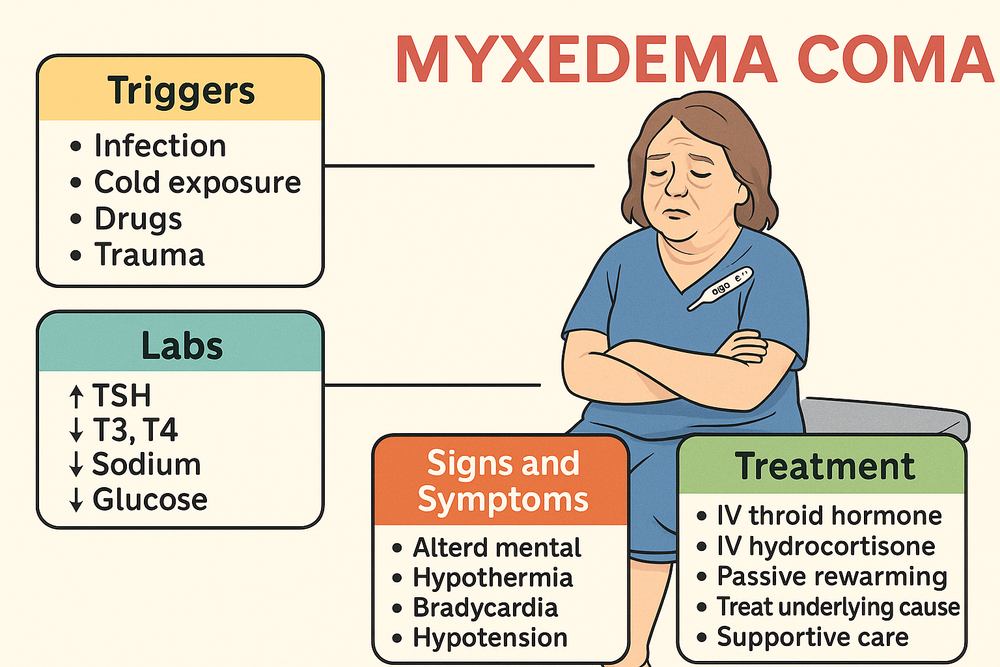 ⚠️ Myxedema Coma: The Hypothyroid Crisis You Can’t Miss on the USMLE ...