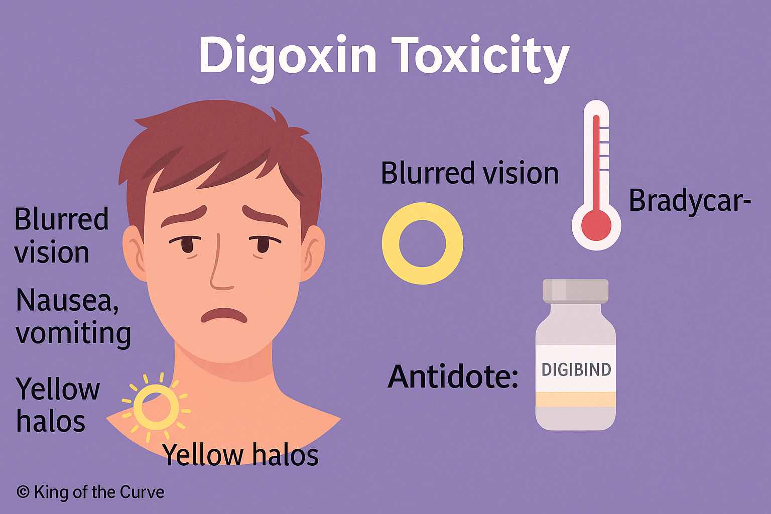 ️ Digoxin Toxicity: NCLEX Pharmacology Breakdown — King of the Curve