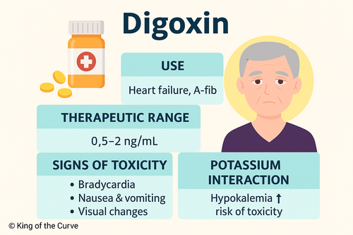 💊 Digoxin NCLEX Guide: Use, Toxicity Signs, and Nursing Care — King of ...
