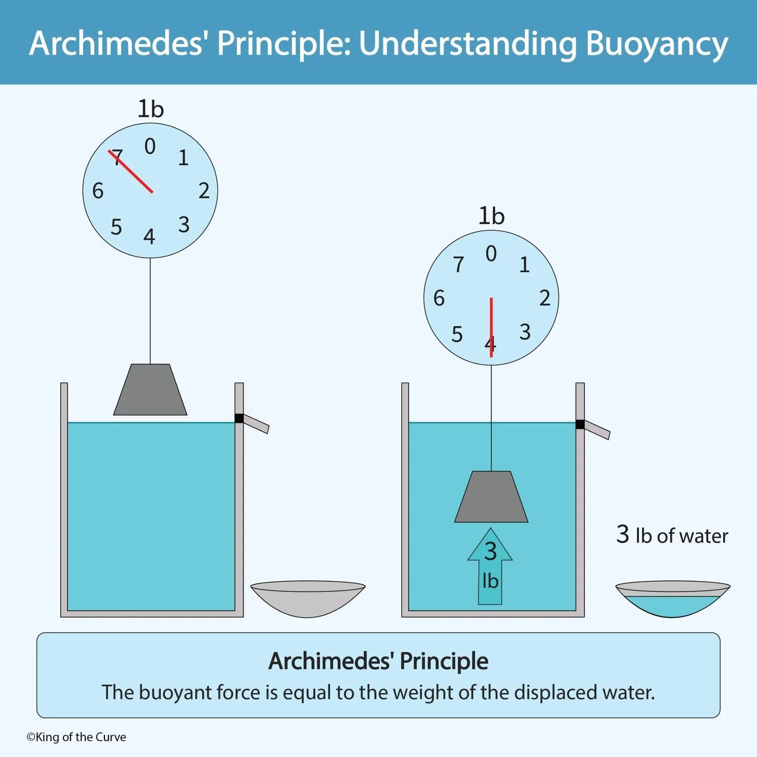 🌊 Archimedes’ Principle: The Physics of Buoyancy (MCAT Visual) — King ...