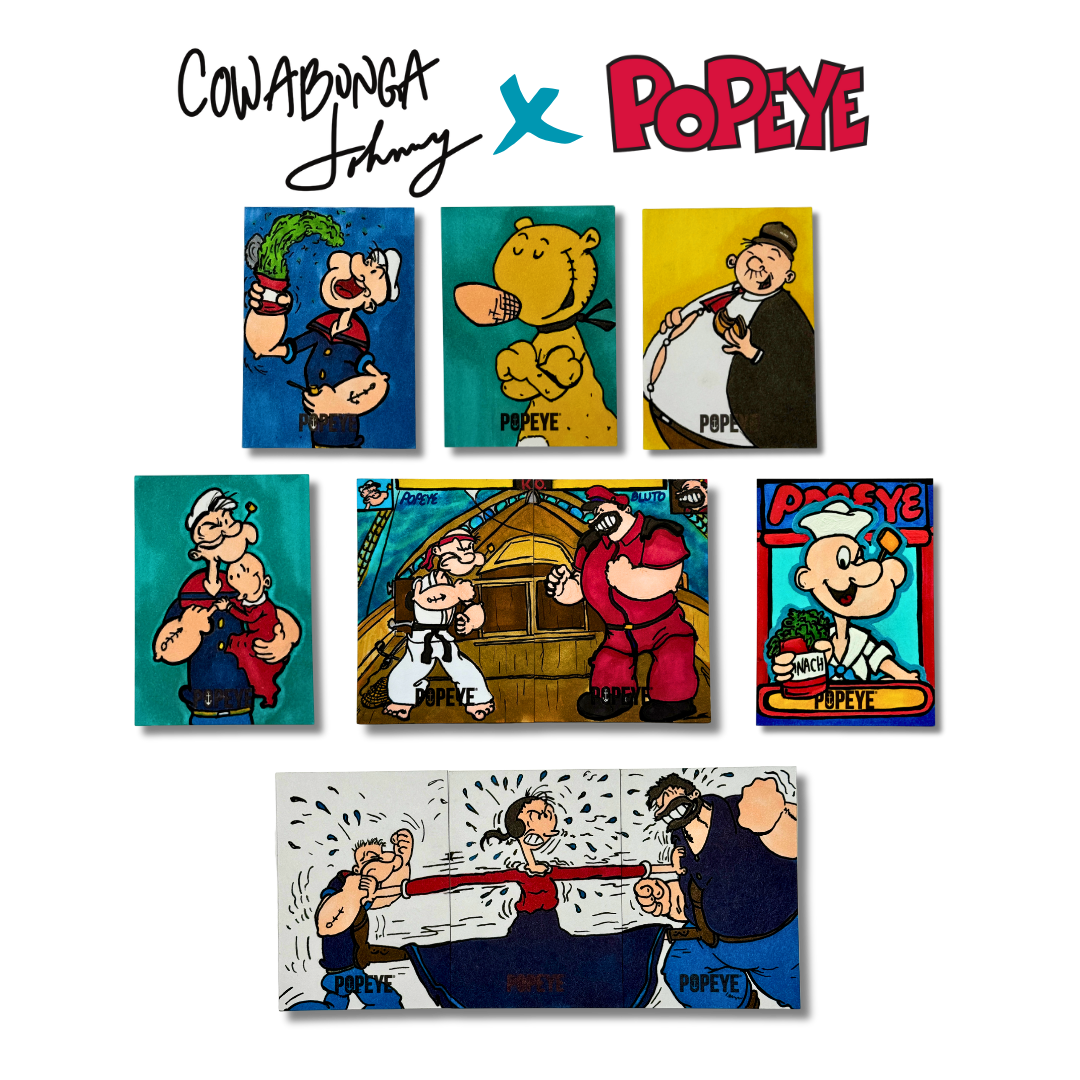 Popeye Sketch Cards by Cowabunga Johnny | Licensed Art for Collectors ...