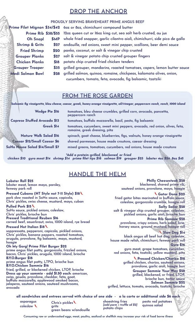 Menu — High Tide Social House