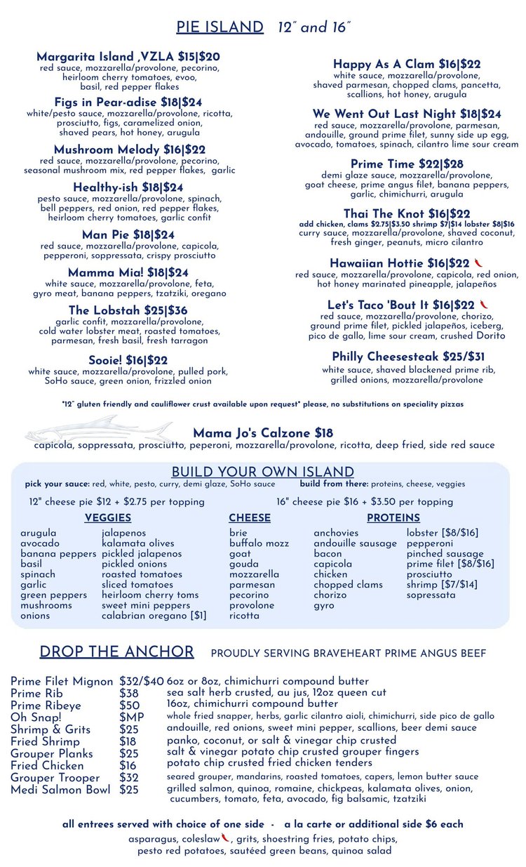 Menu — High Tide Social House