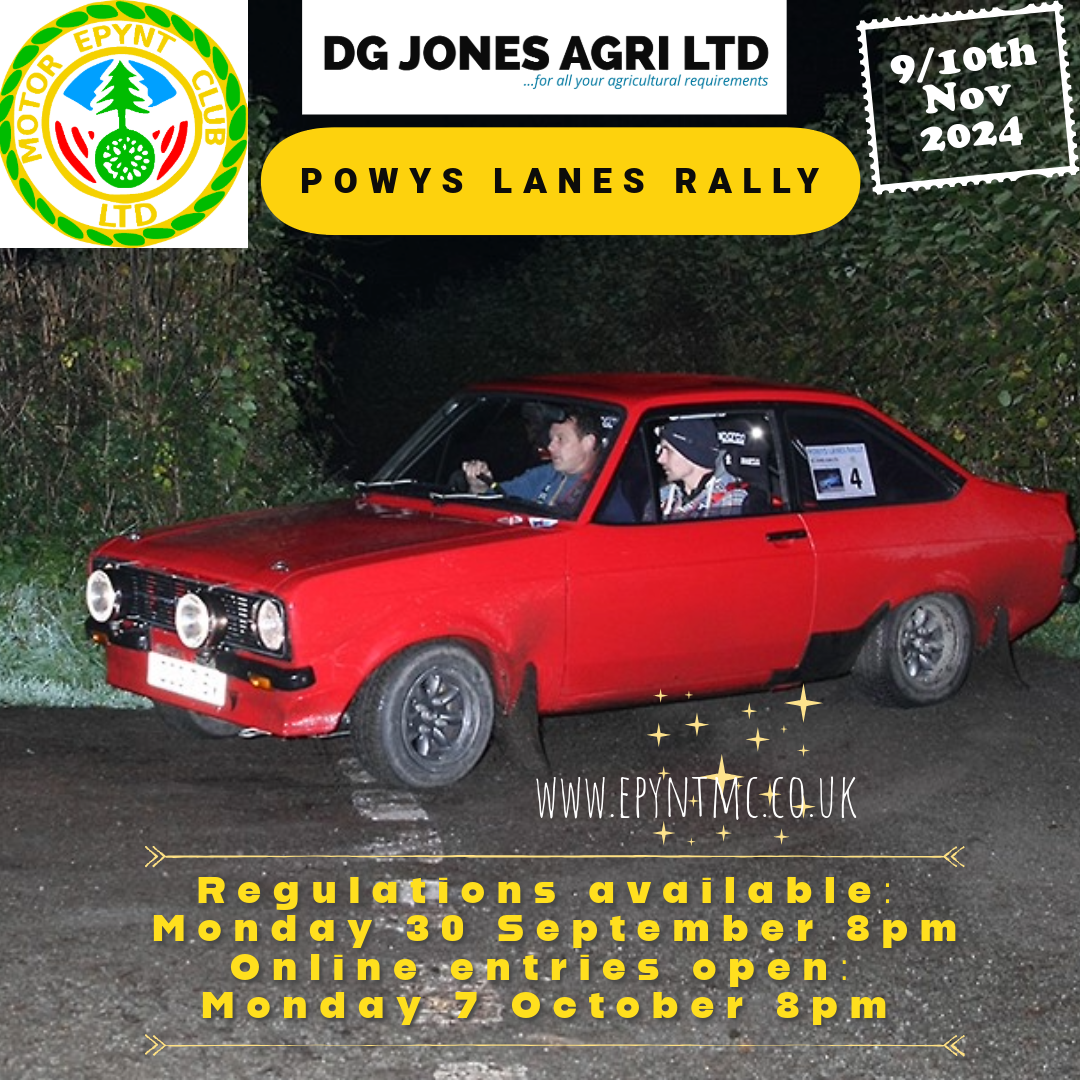 D.G.Jones Agri LTD Powys Lanes Rally 2024 — Epynt Motor Club LTD