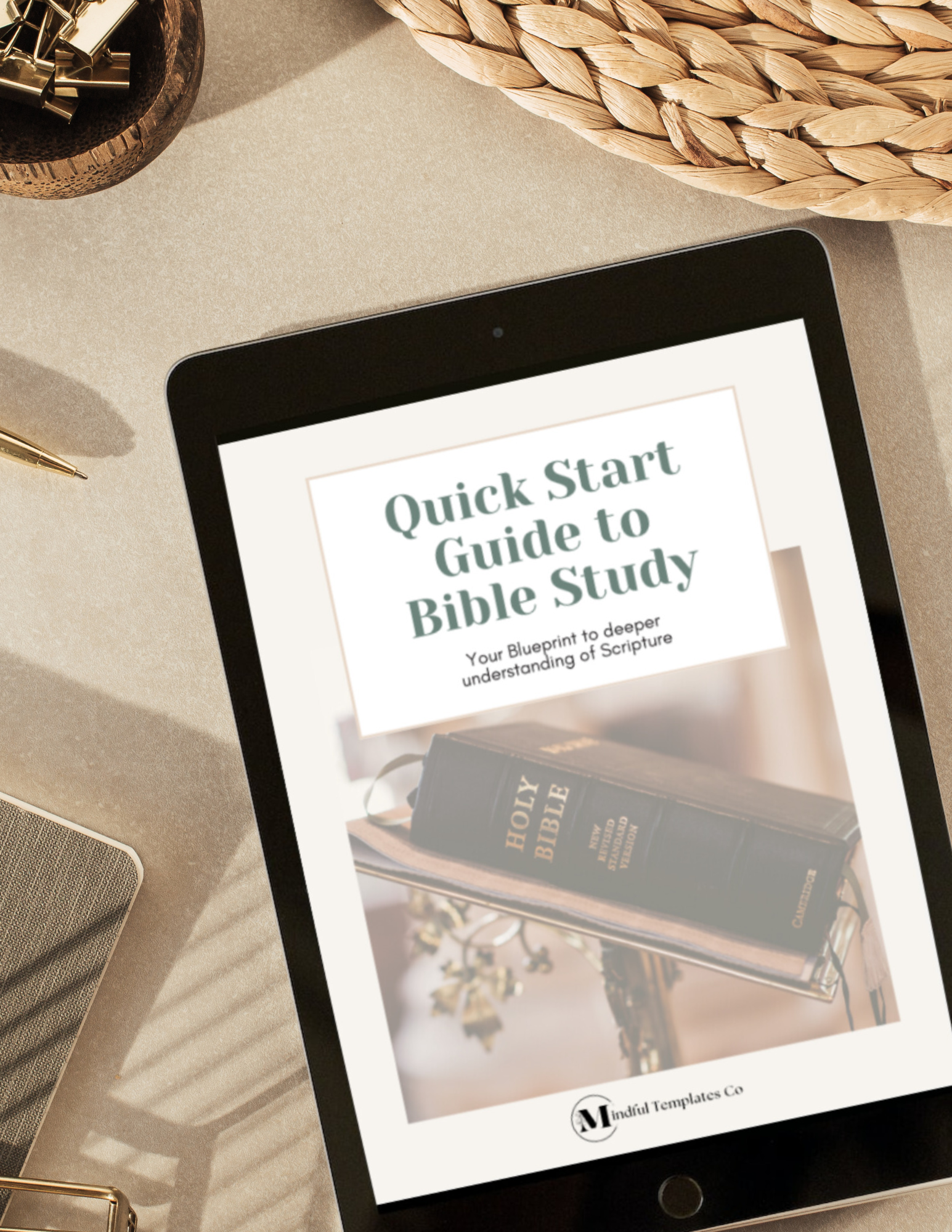 Bible study Mindful template Digital and printable bible study template