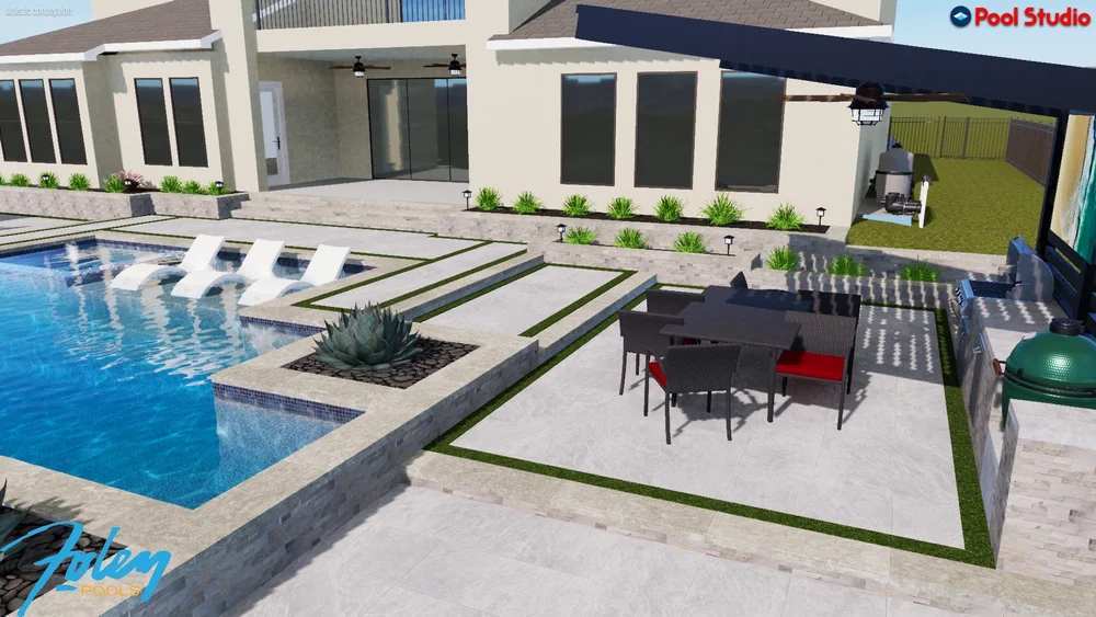 Paver Paradise | Prosper, Texas — Foley Pools Custom Swimming Pools ...