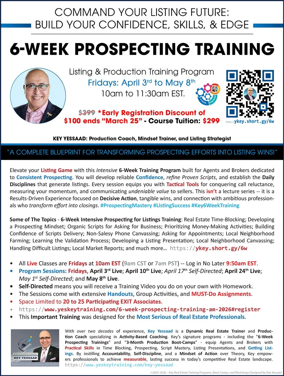 6-Week Real Estate Prospecting for Listings Training - Apr-May 2026 ...