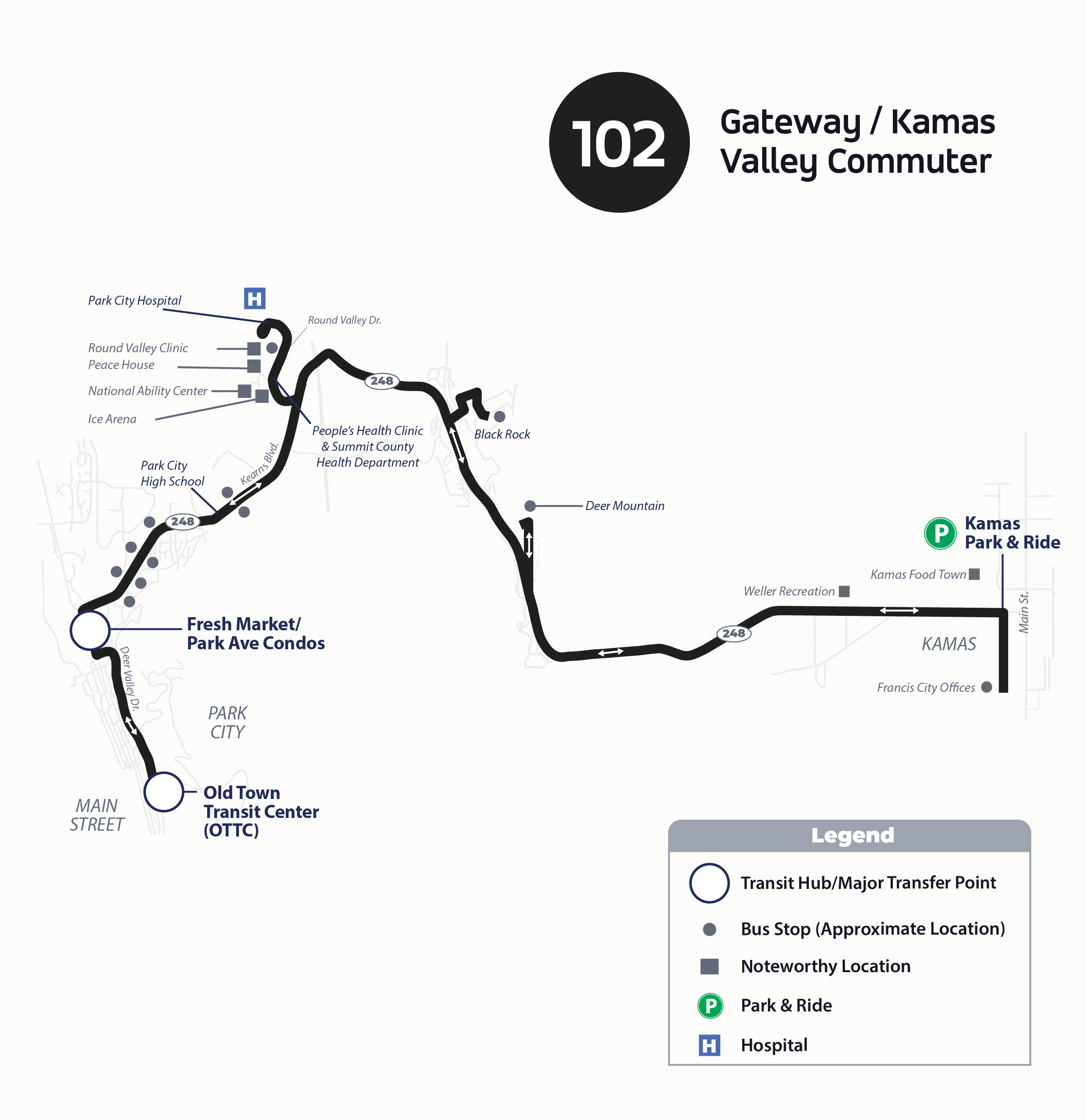 102 to Old Town Transit Center Bus Route — High Valley Transit | Free ...