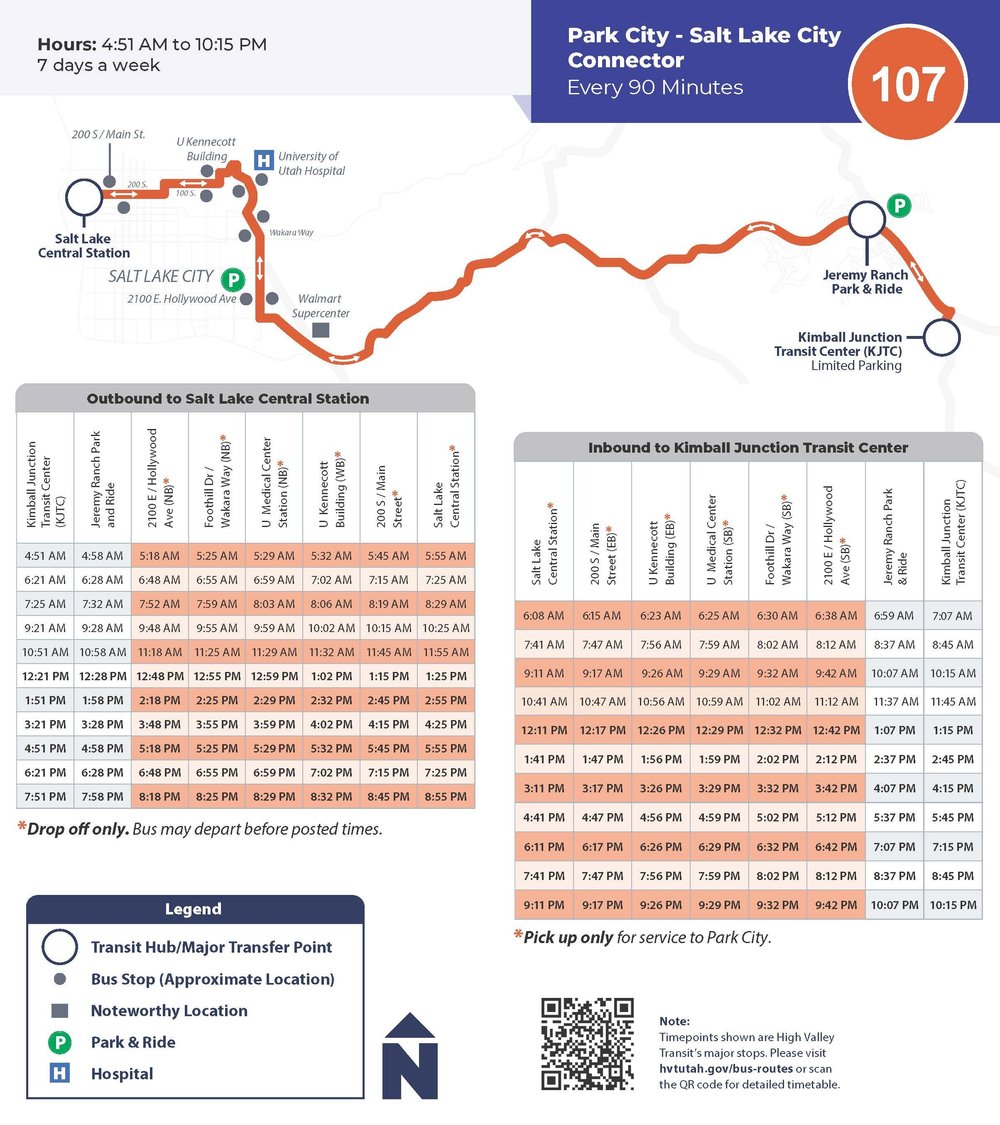 107 Commuter to Salt Lake City — High Valley Transit | Free, Public ...