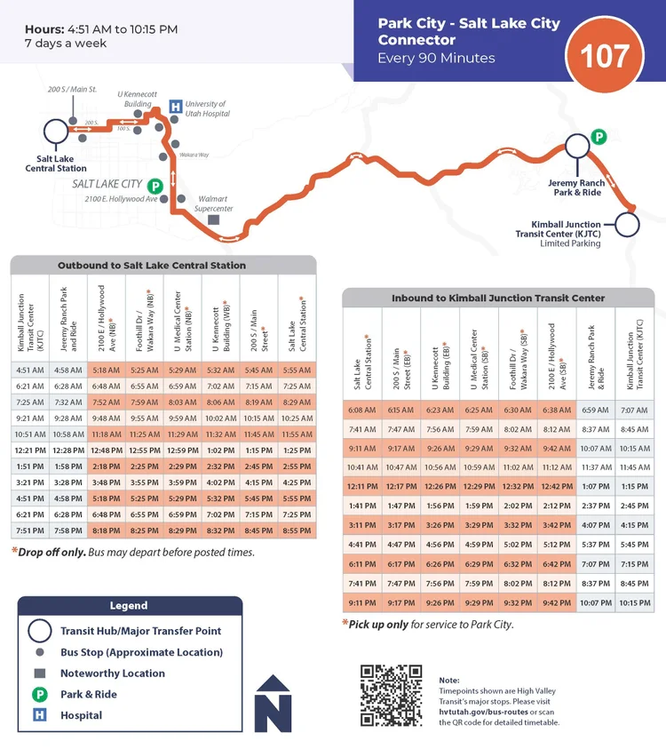 107 Commuter to Salt Lake City — High Valley Transit | Free, Public ...