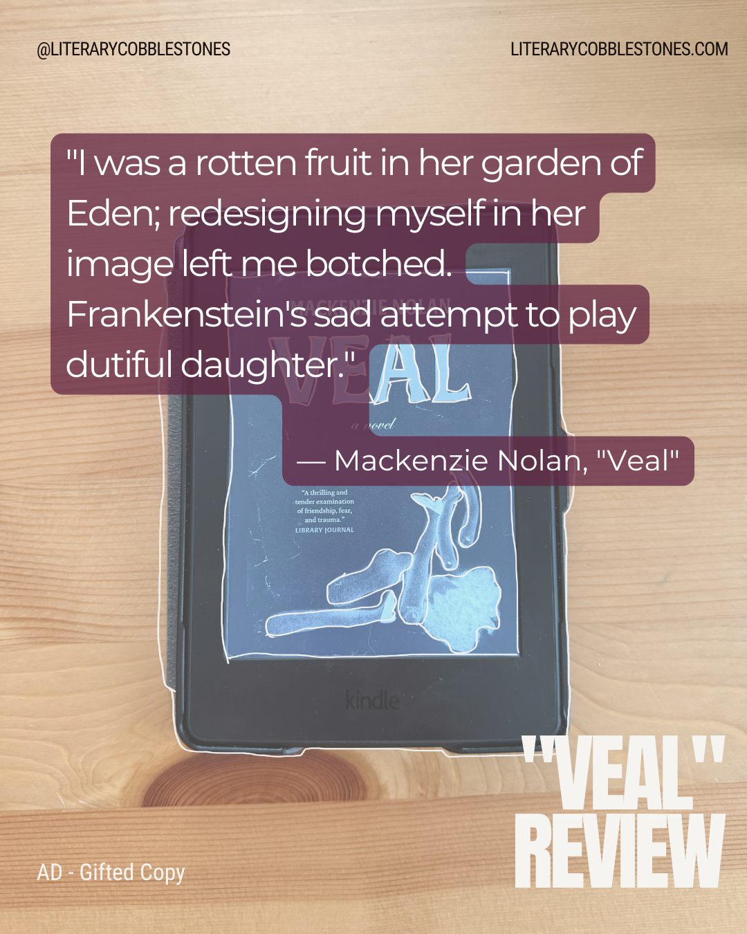 Book Review: “Veal” by Mackenzie Nolan (ARC) — Literary Cobblestones