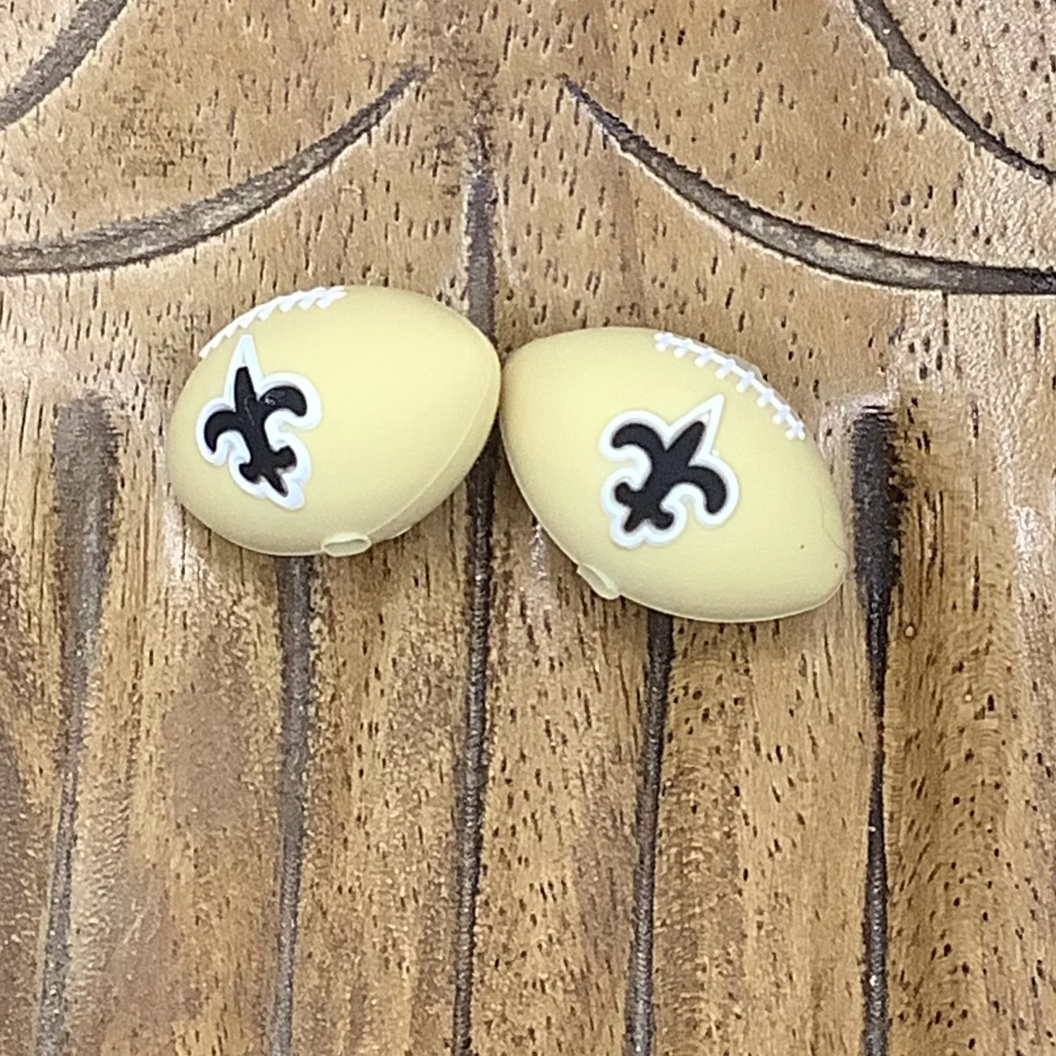 3d Silicone Saints Football focal beads (2 beads per package) — The ...