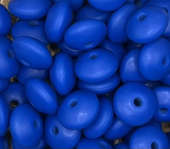 12mm Solid Color #50 Dark Blue Lentil Bead — The Tumbleristas