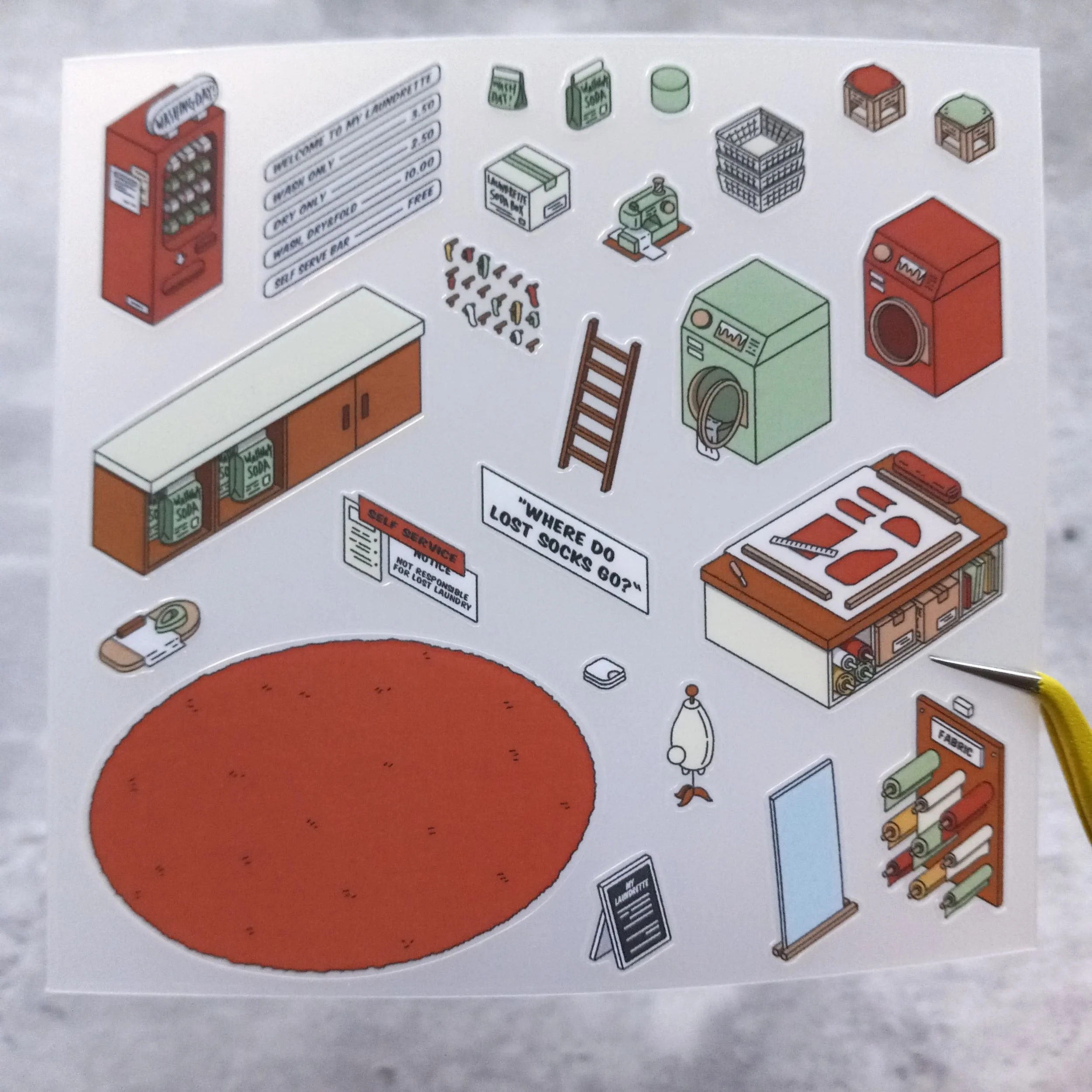 Furukawashiko Stickers Watashi-Biyori Yuru-Neko — The Stationery Pocket