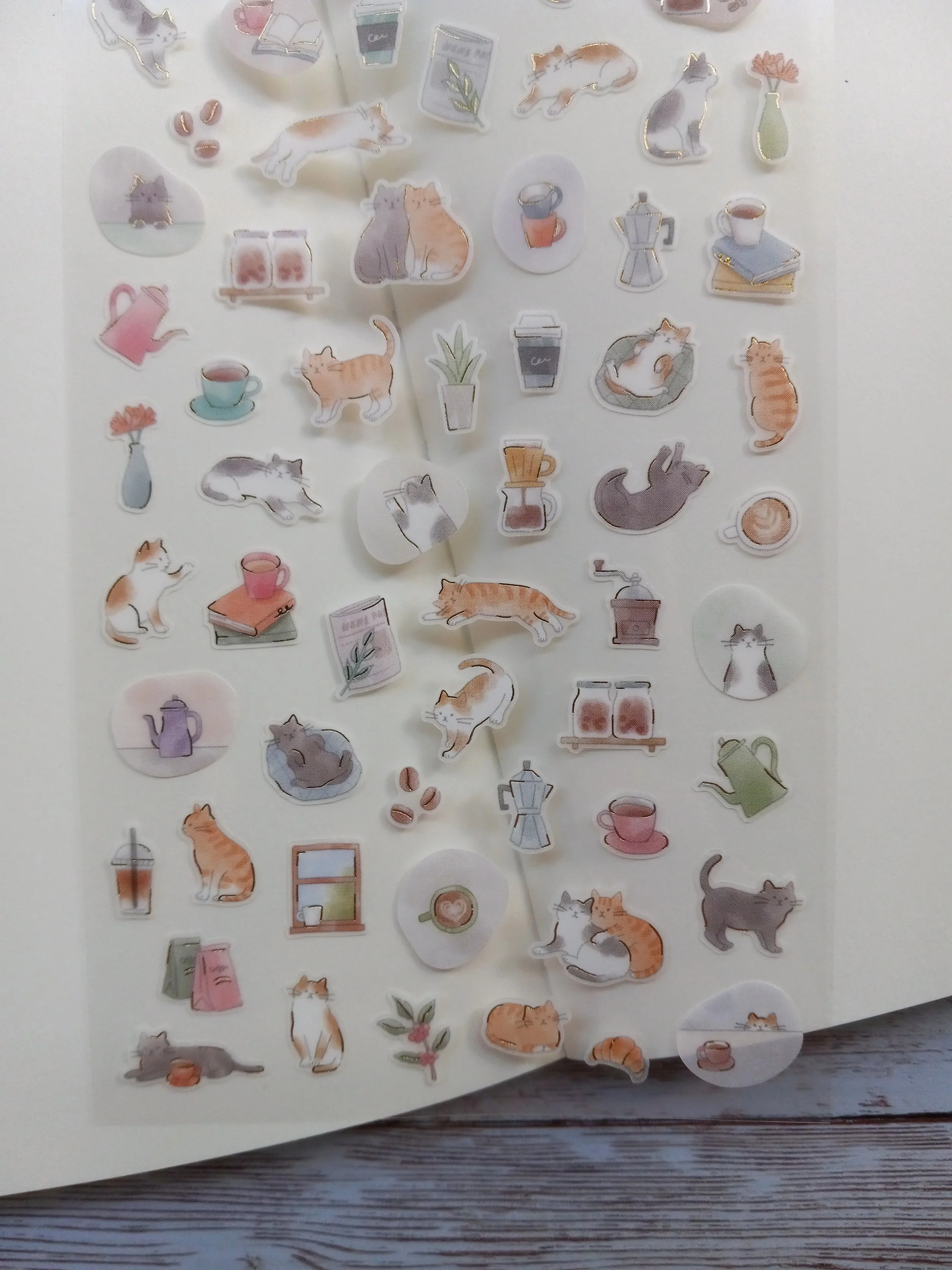 Furukawashiko Stickers Watashi-Biyori Yuru-Neko — The Stationery Pocket