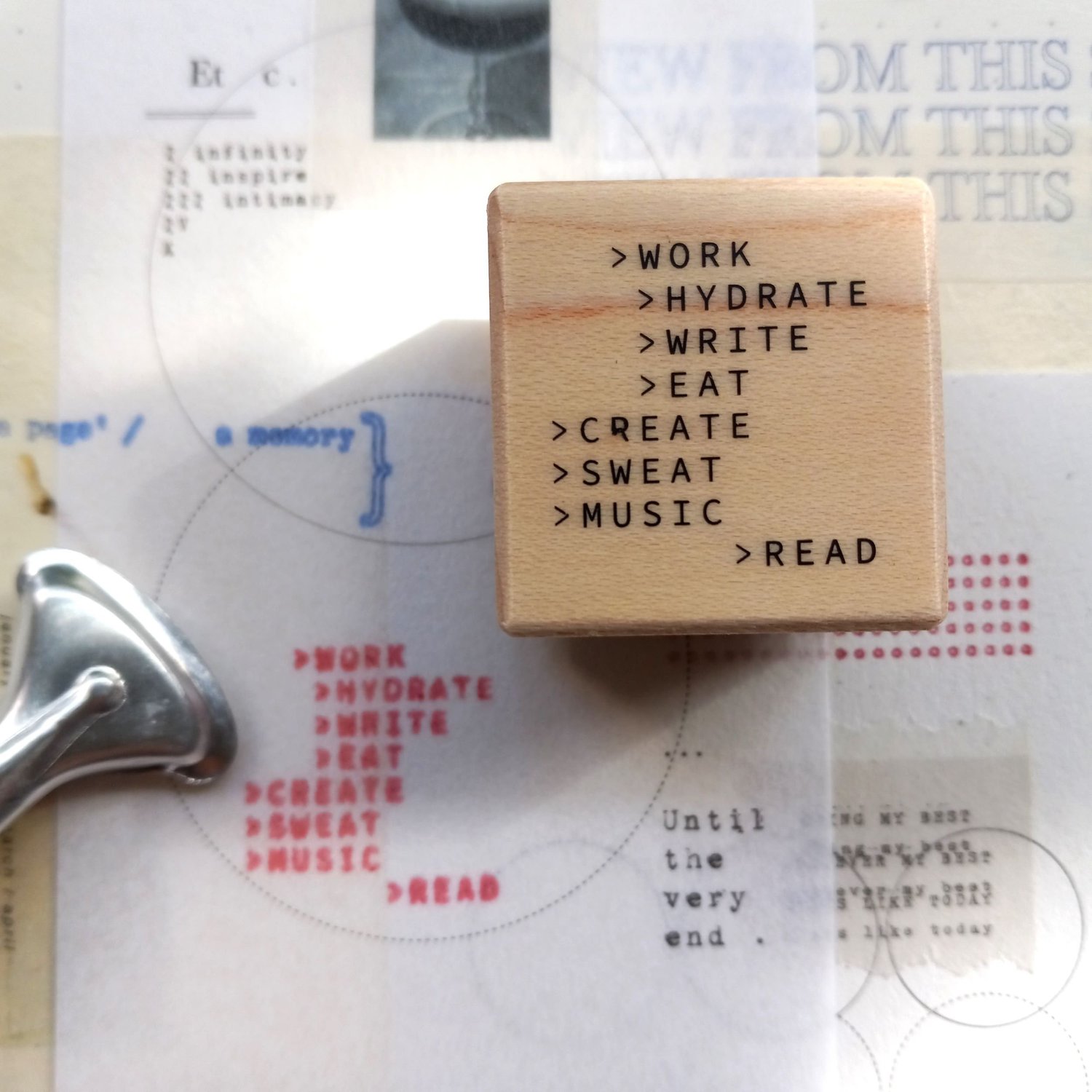 Spica Garden Muu-chan Stamp Book Rubber Stamp — The Stationery Pocket