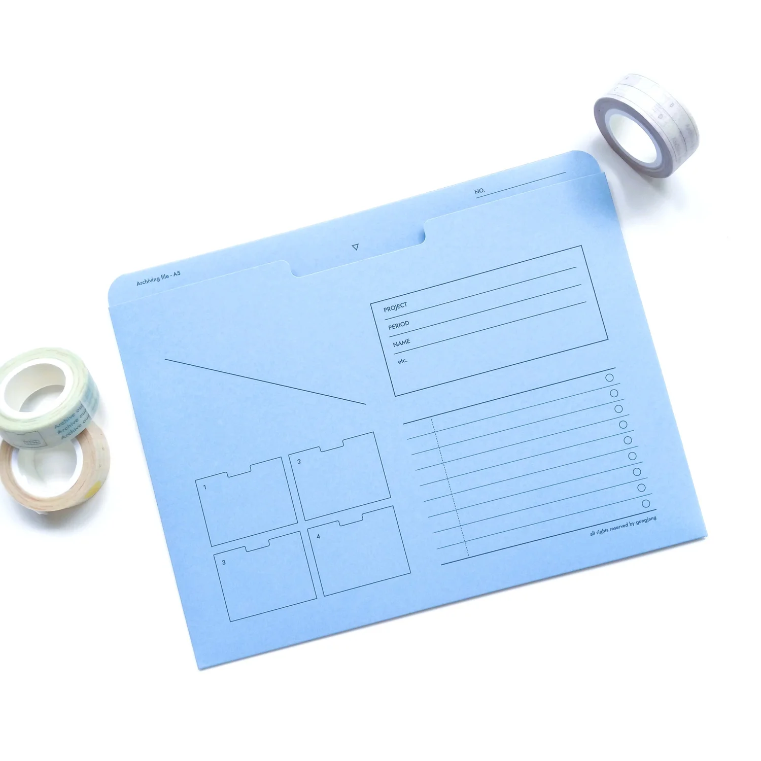 Gongjang Archiving File Folder Small Coral — The Stationery Pocket