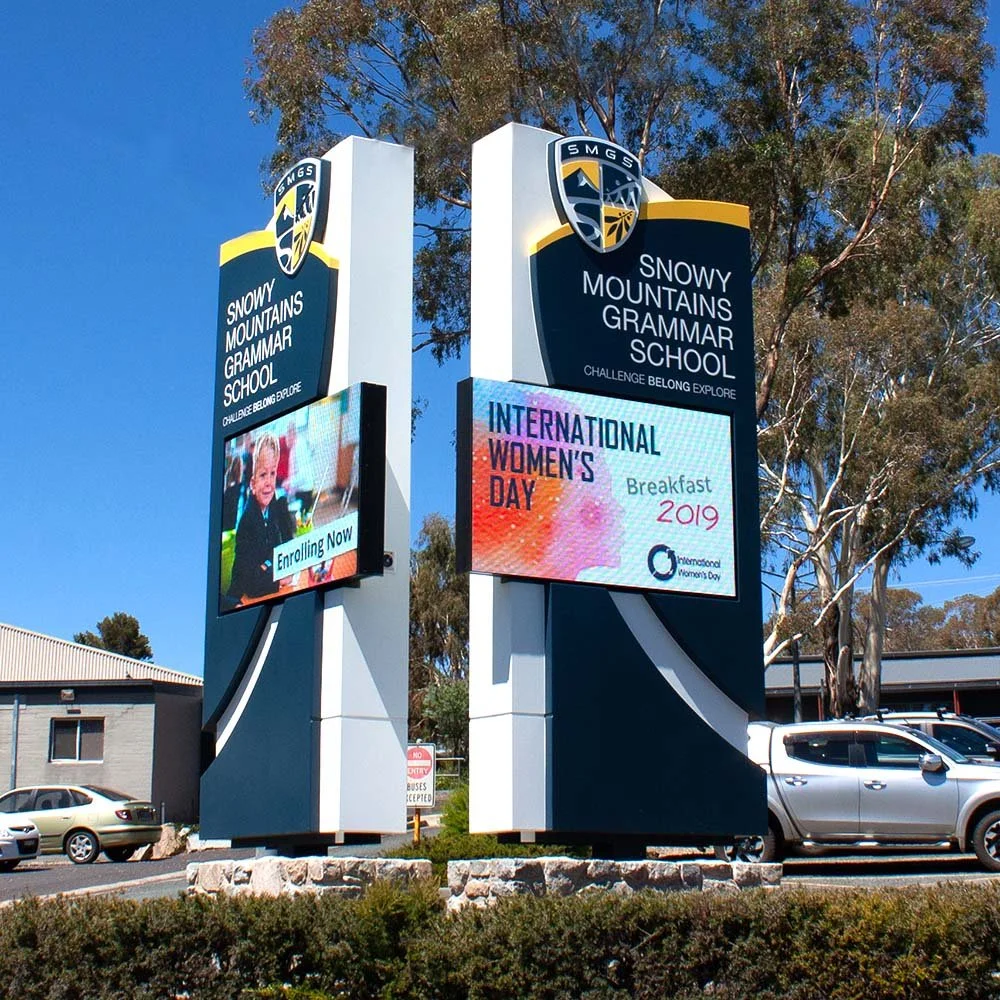 Twin LED Signage for Snowy Mountains Grammar School in Jindabyne NSW ...