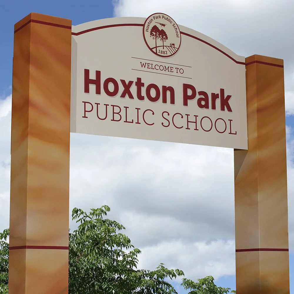 A faux sandstone entry sign for Hoxton Park Public School — Danthonia ...