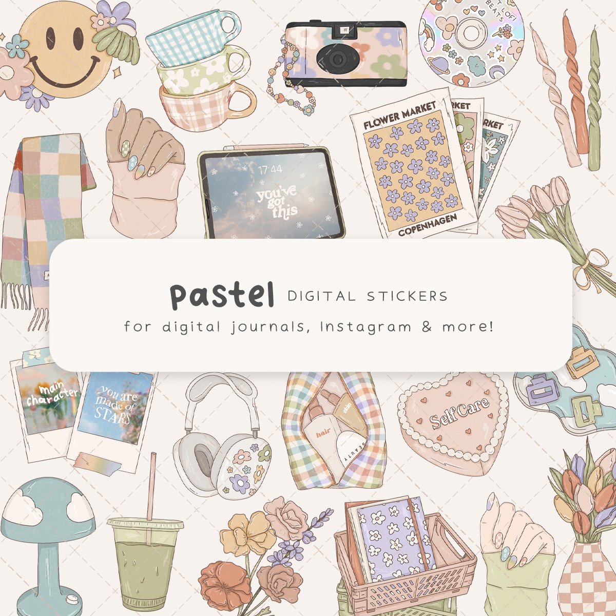 Pastel Alphabet Digital Stickers — She The Spy