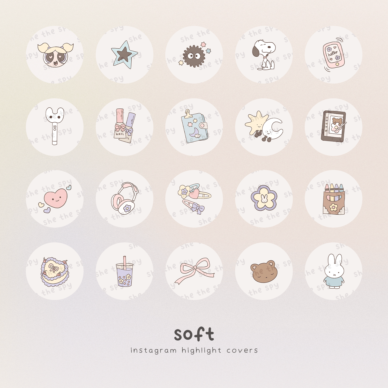 Soft Digital Stickers — She The Spy