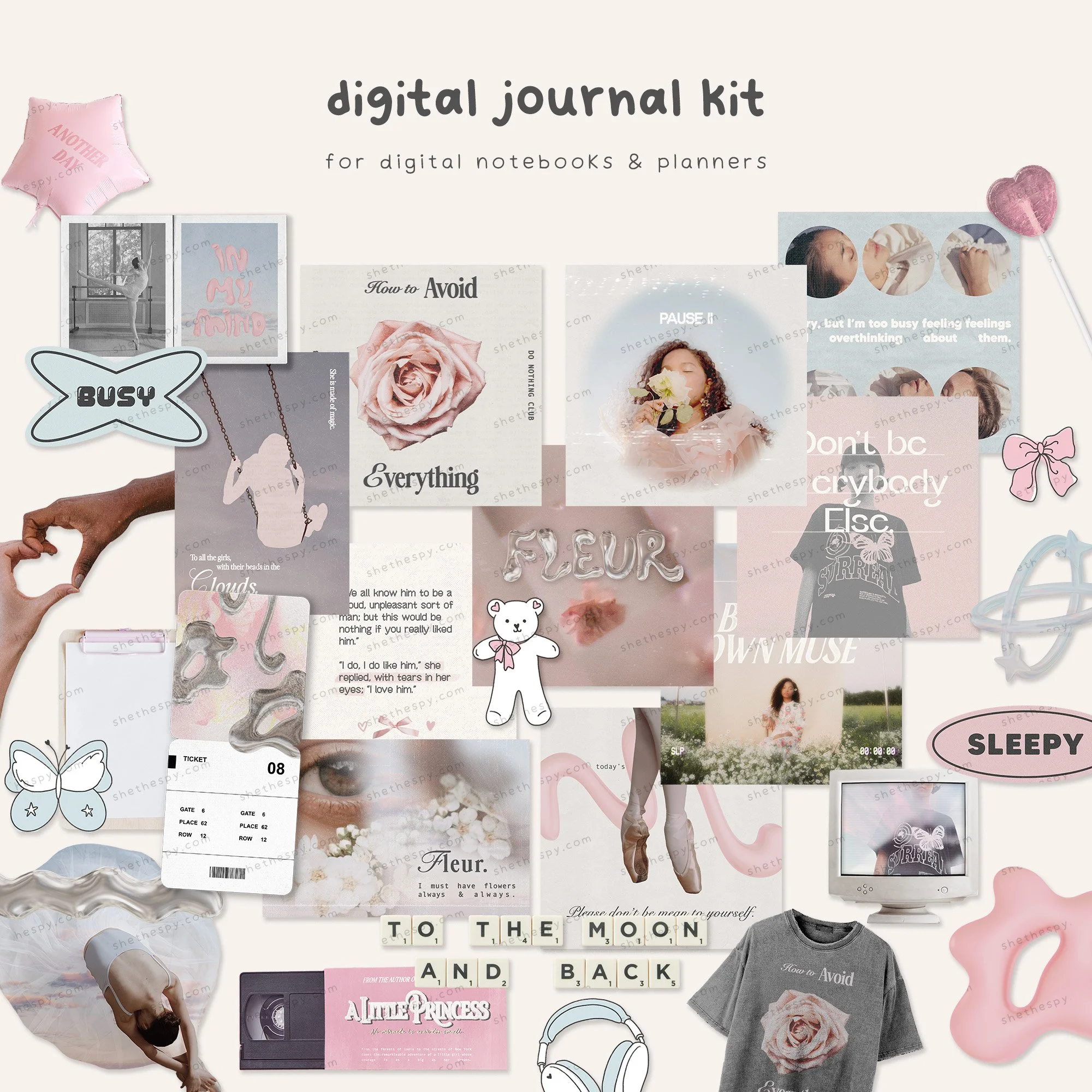 Coquette Digital Stickers — She The Spy