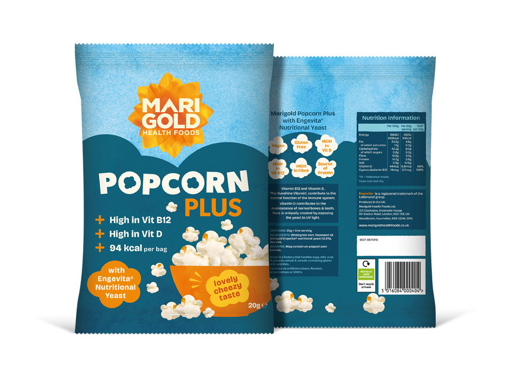 The origins of Popcorn Plus — Marigold Health Foods