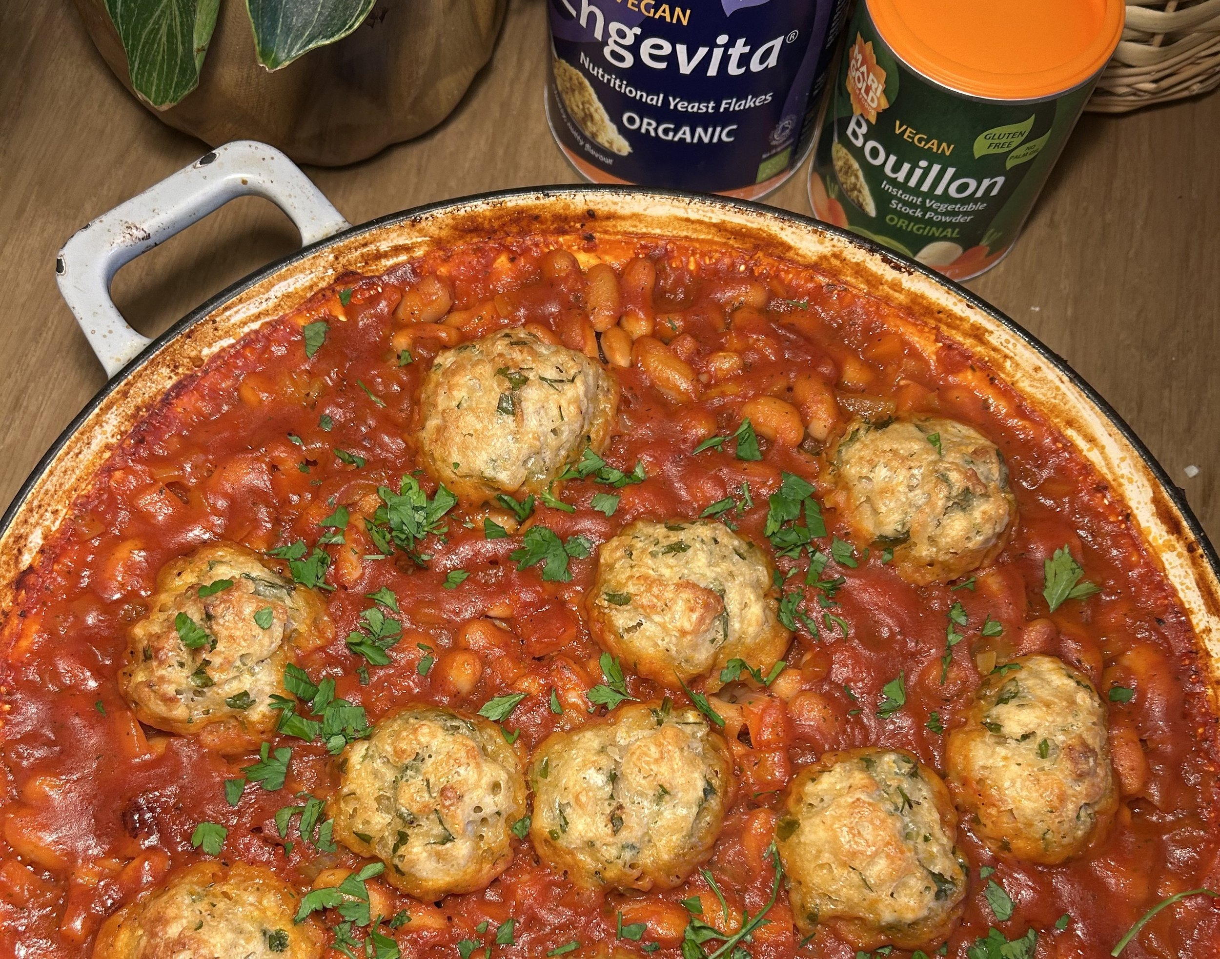 Tomato and Bean Stew with Herby Dumplings — Marigold Health Foods