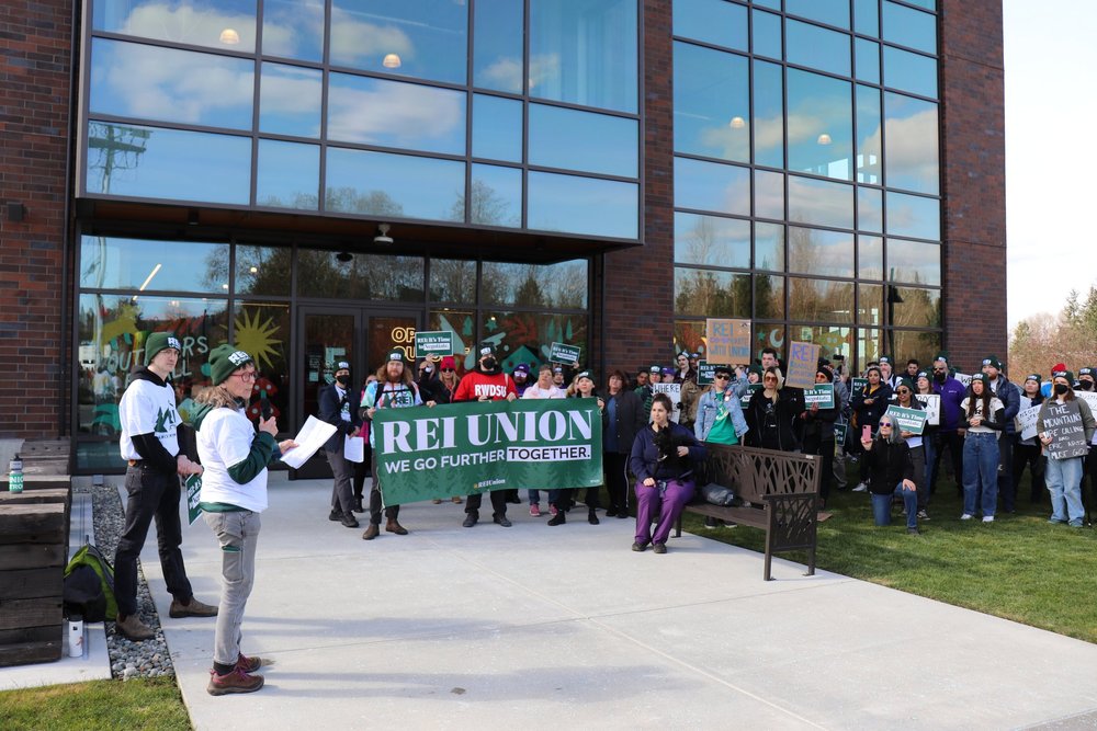REI WORKERS FROM ACROSS THE COUNTRY MARCHED TO REI HQ AND DEMANDED ...