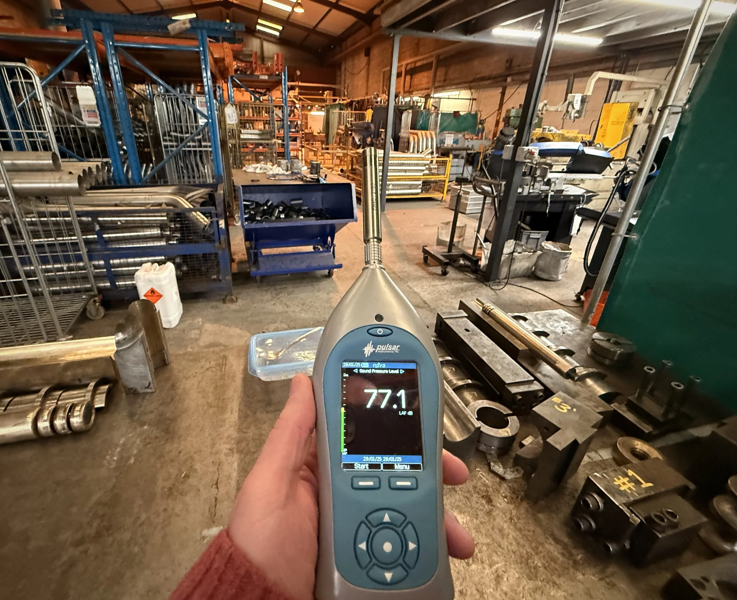 Workplace noise assessments or industrial noise surveys