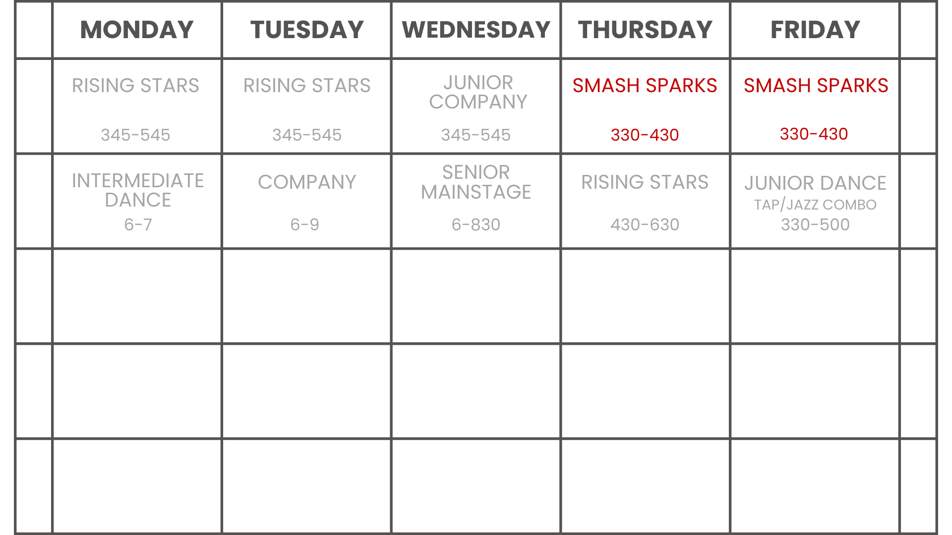 Register Now Online for Smash Musical Theatre and Dance Programs in ...