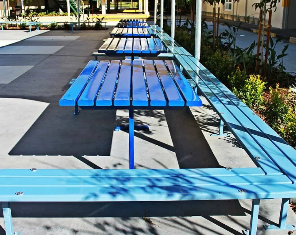 Seating — Steel Post and Rail