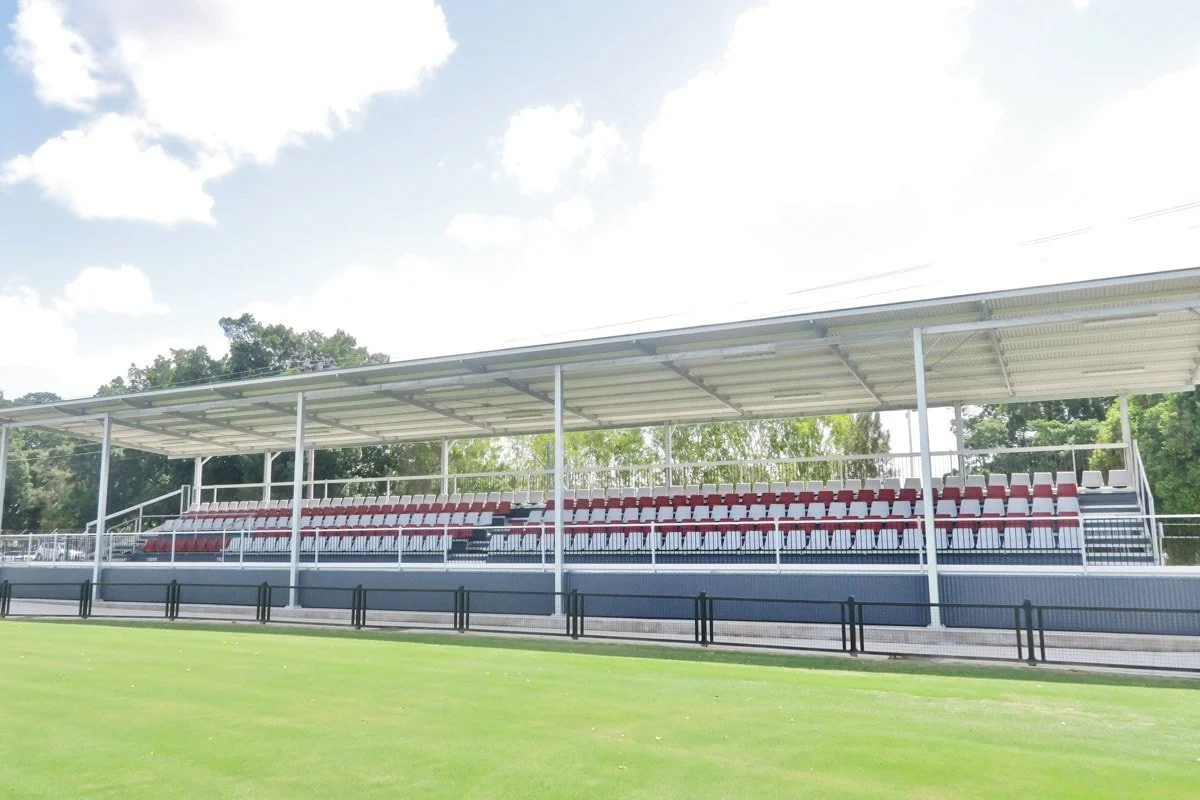 Grandstands — Steel Post and Rail
