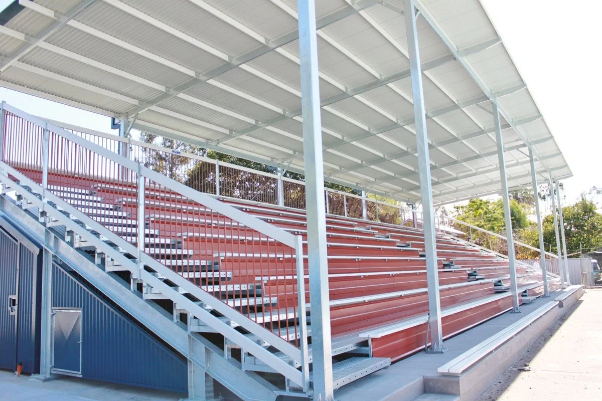 Grandstands — Steel Post and Rail