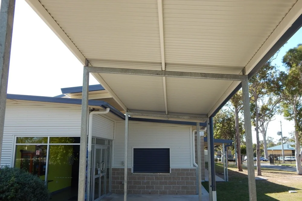 Covered Walkways — Steel Post and Rail