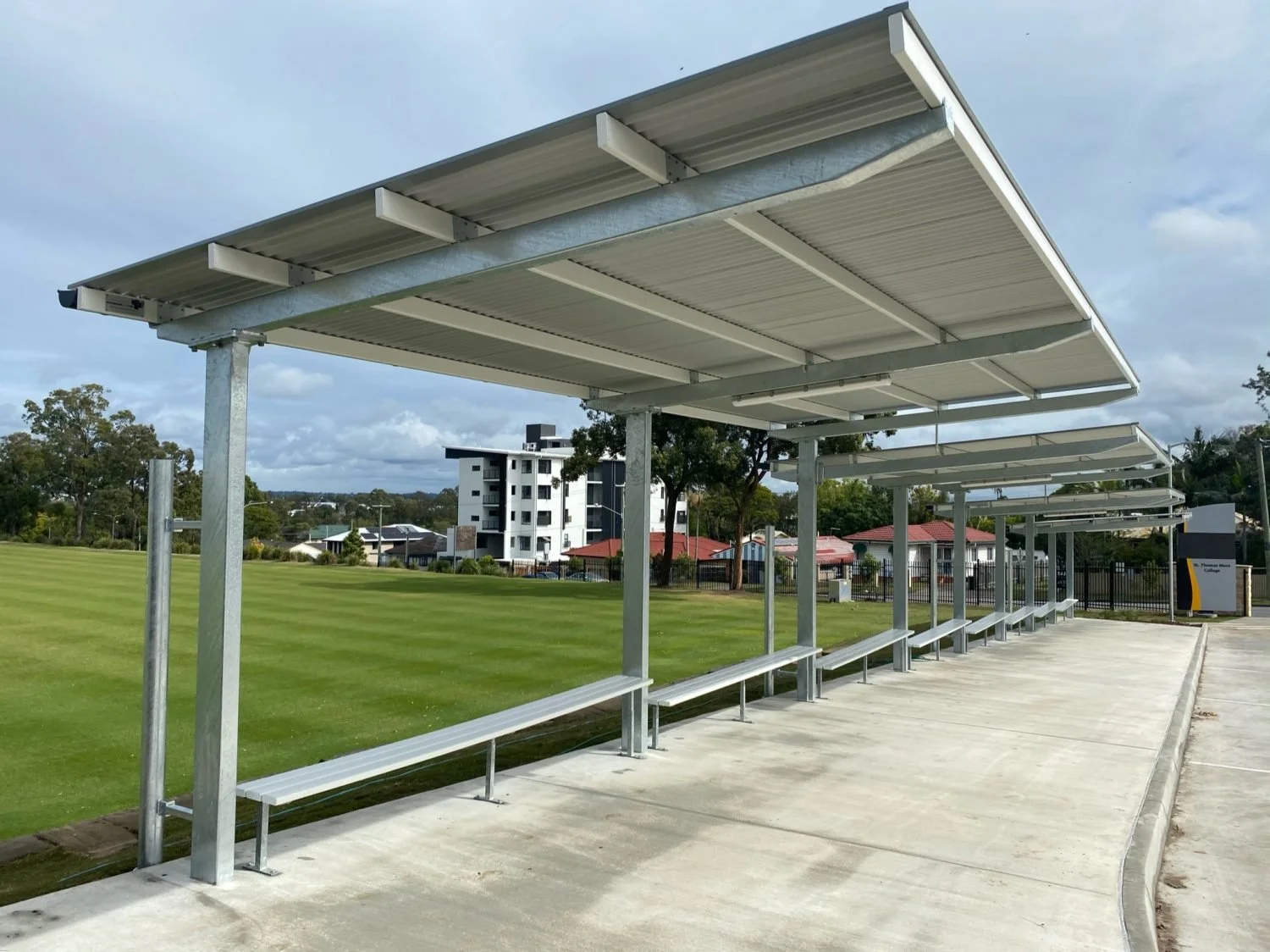 Seating — Steel Post and Rail