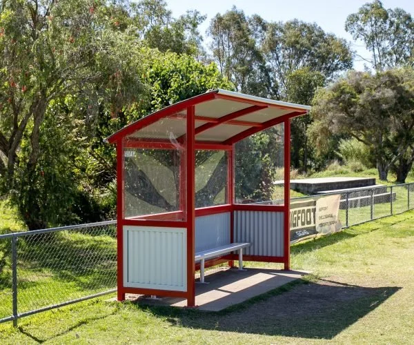 Sportsfield Shelters — Steel Post and Rail