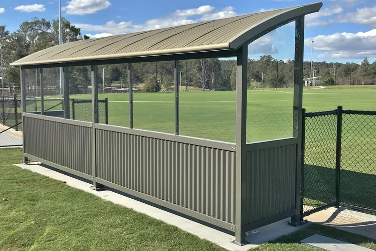 Sportsfield Shelters — Steel Post and Rail