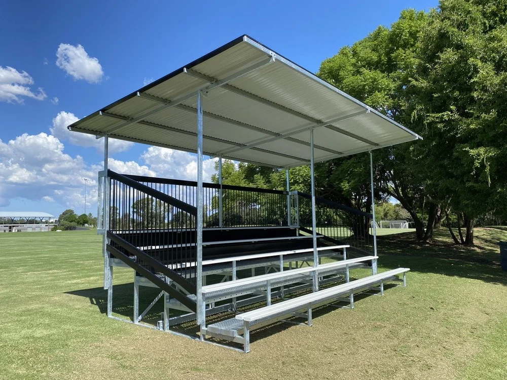 Grandstands — Steel Post and Rail