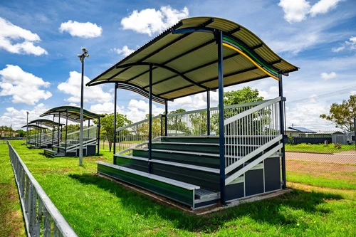 Grandstands — Steel Post and Rail