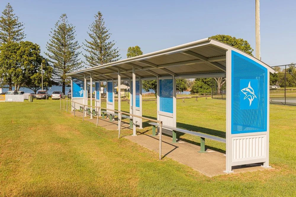 Sportsfield Shelters — Steel Post and Rail