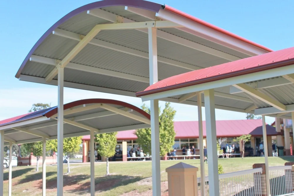 Covered Walkways — Steel Post and Rail