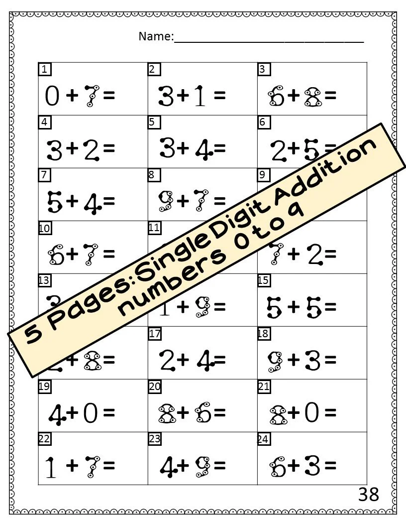 Touch / Tap the Dots Math: Single Digit Addition with Horizontal Layout ...
