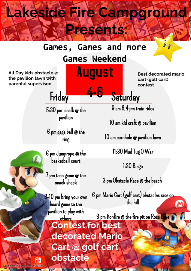 Themed Weekends — Lakeside Fire Campground