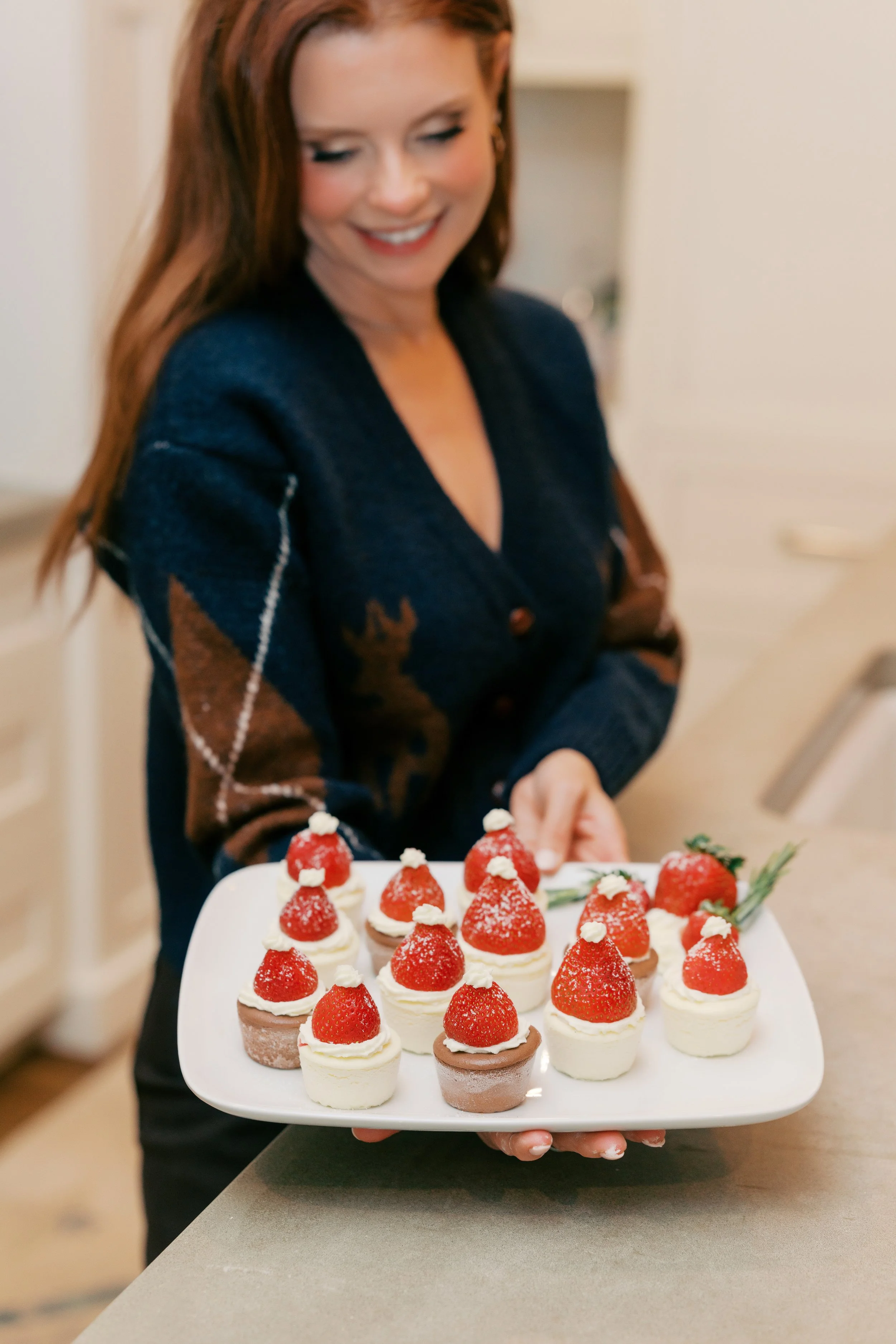 Mini Santa Hat Cheesecakes — The Happy Place