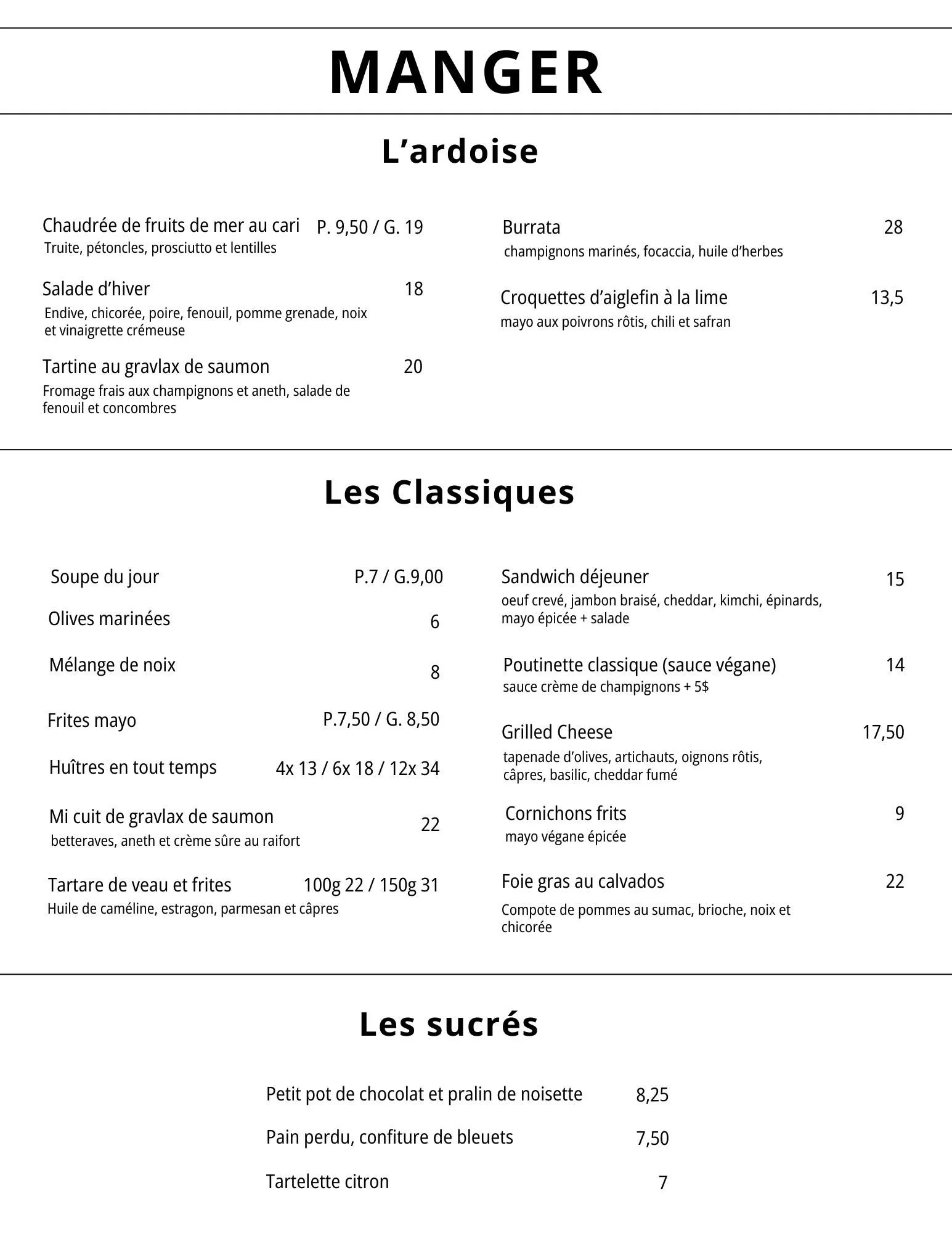 Restaurant-Tabac-Villeray-Brunch-Lunch-Souper-Buvette